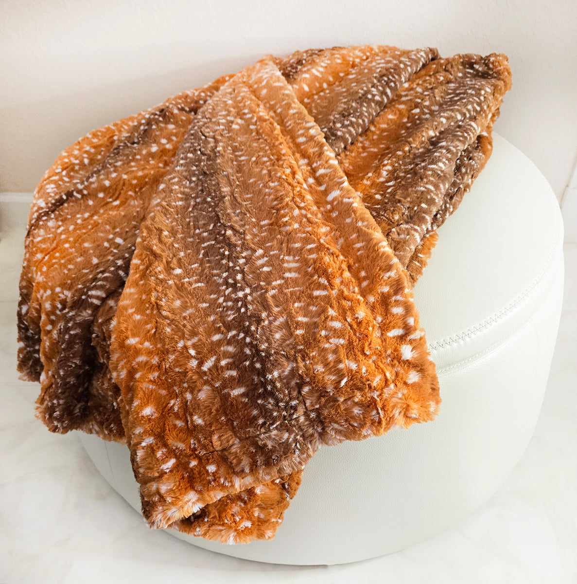 Spring Fawn 40 X 40 Minky Faux Fur Blanket – Two Lumps of Sugar