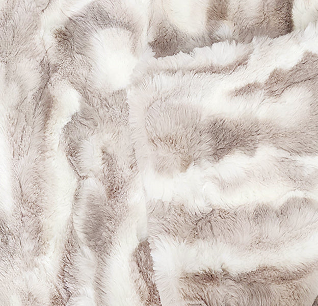 Marble/Tan/Cream 40 X 40 Minky Faux Fur Blanket – Two Lumps of Sugar